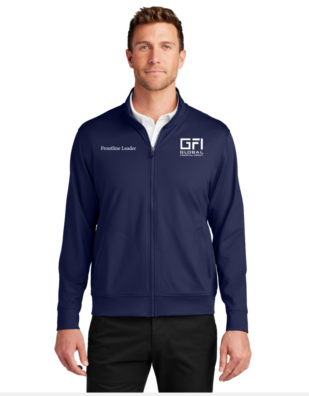 GFI “Frontline Leader” Eco-Tech Full-Zip Jacket – Navy – Inspired Apparel